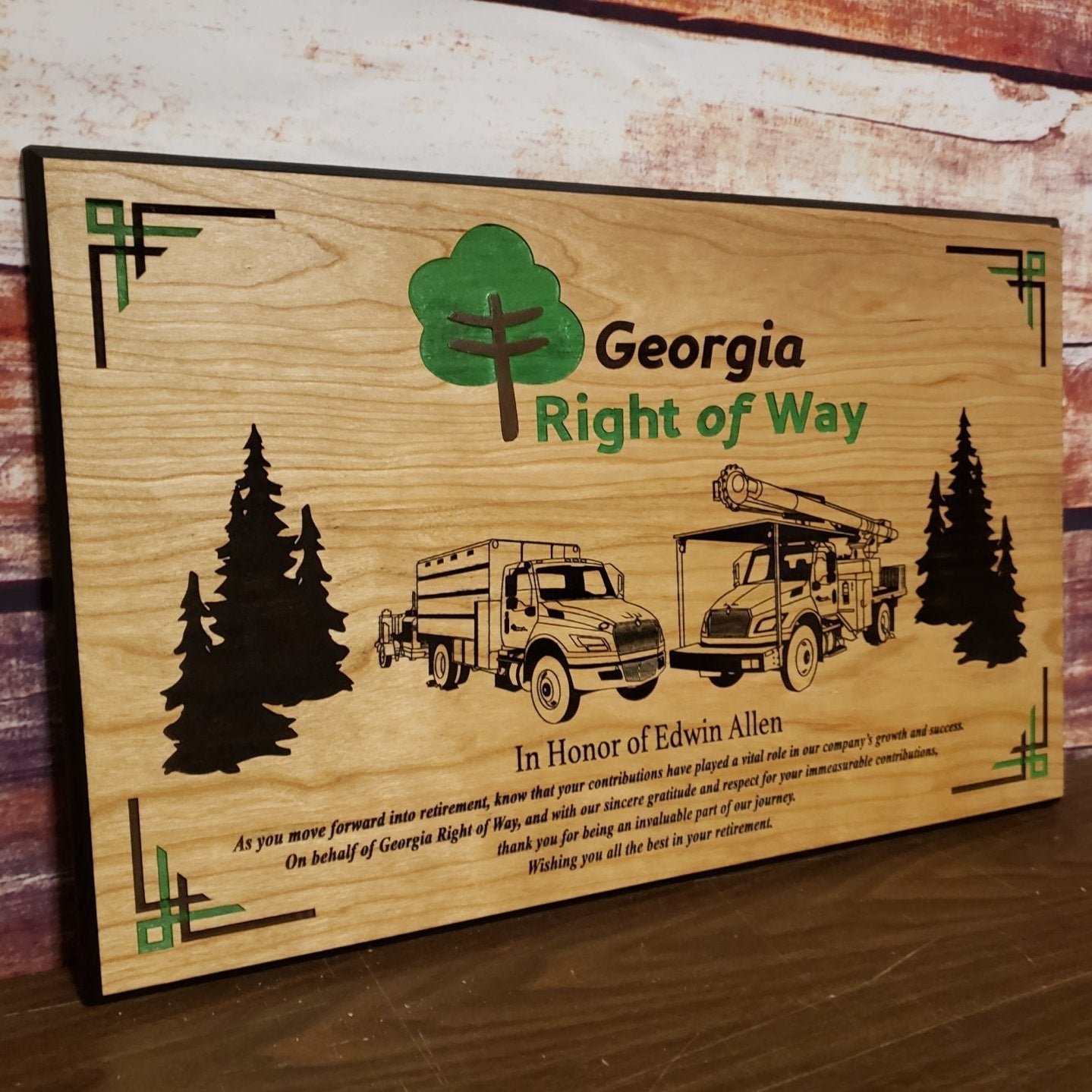 Business Wood Logo Routed Square – Bison Peak Designs